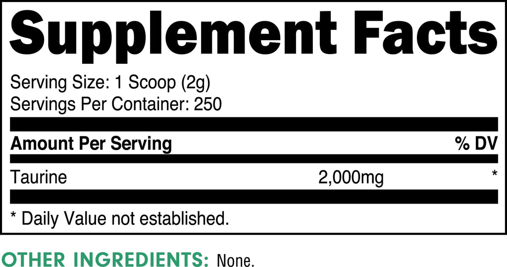 energy boost with Taurine powder