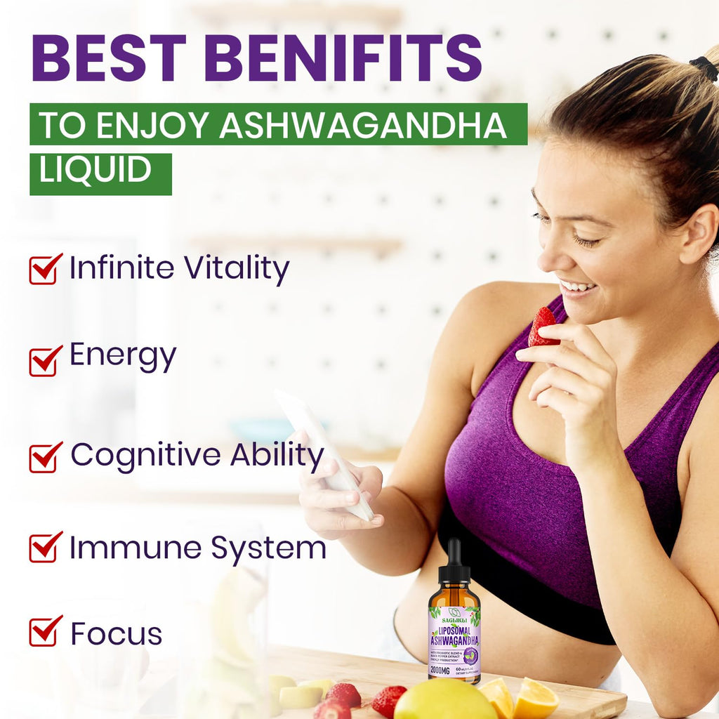 Energy-boosting ashwagandha liquid supplement