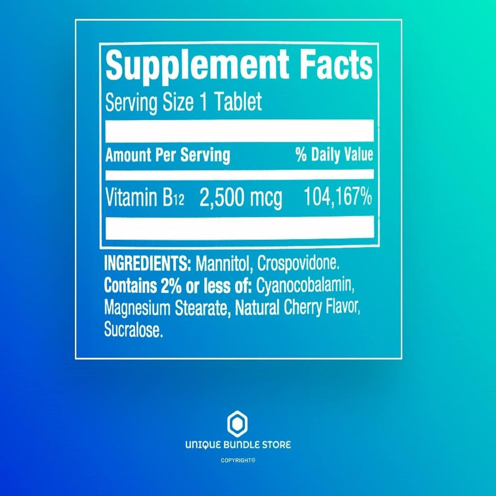 energy-boosting B12 tablets