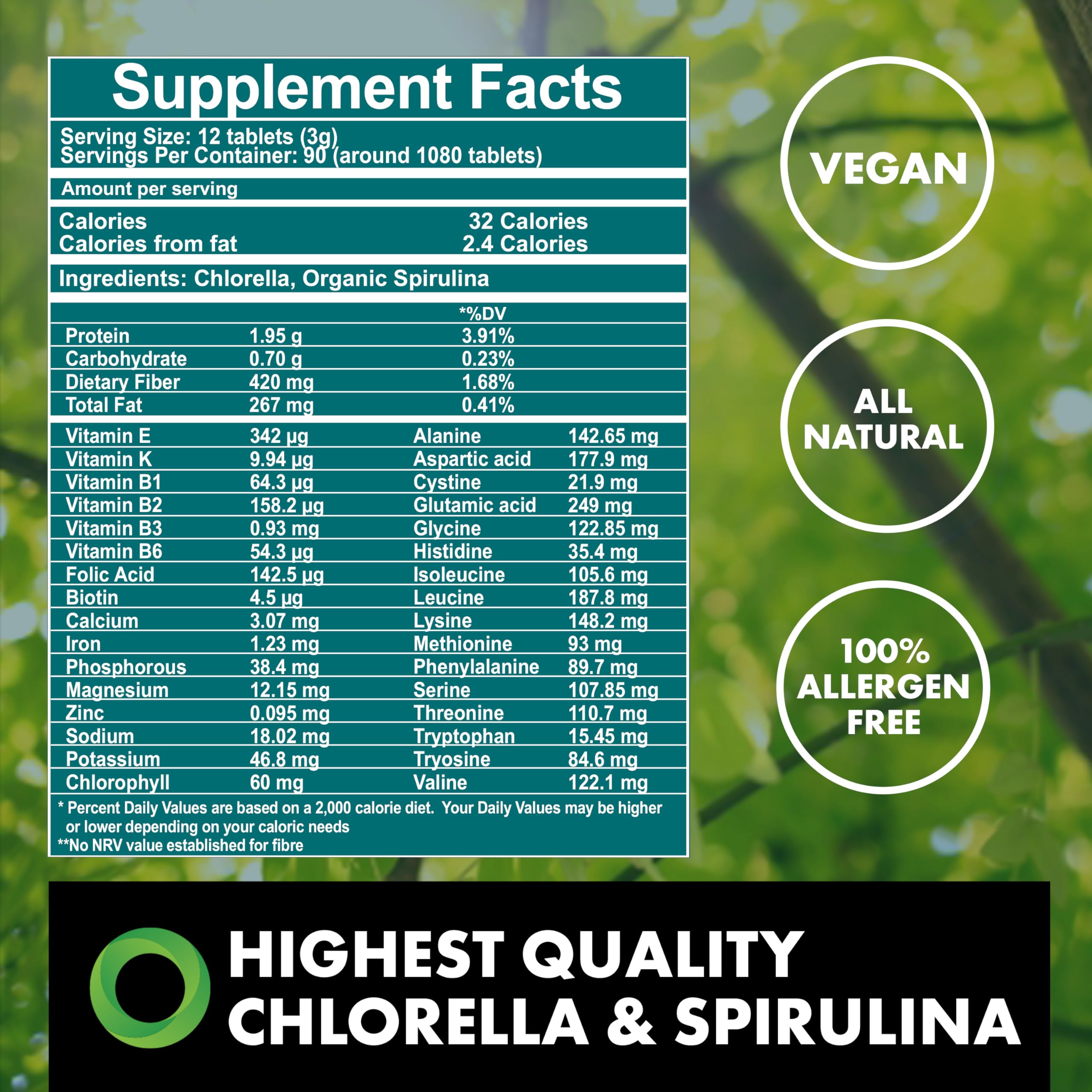 energy boosting chlorella and spirulina