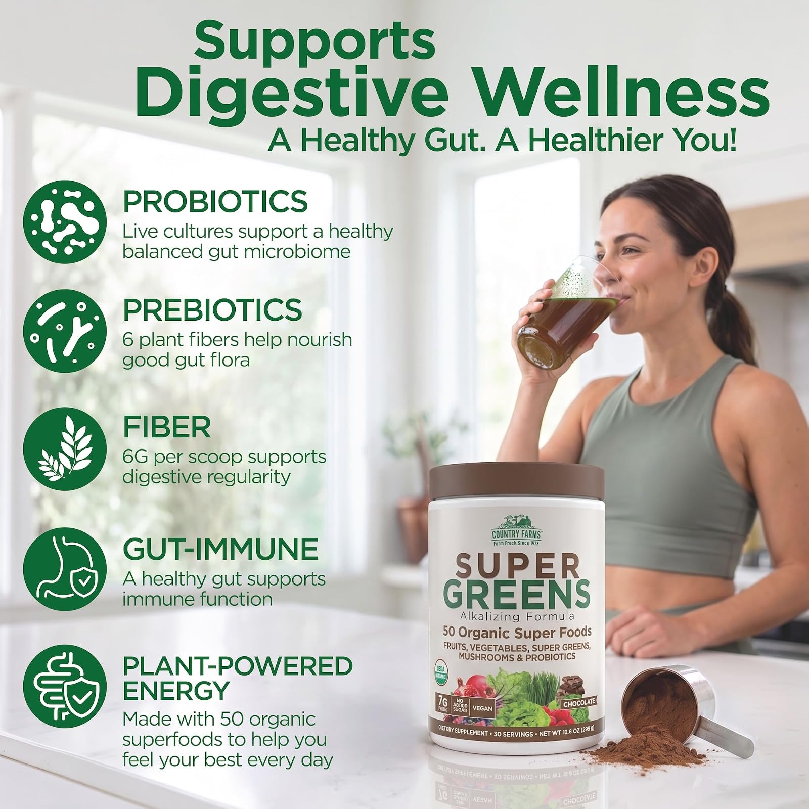 energy-boosting chocolate greens