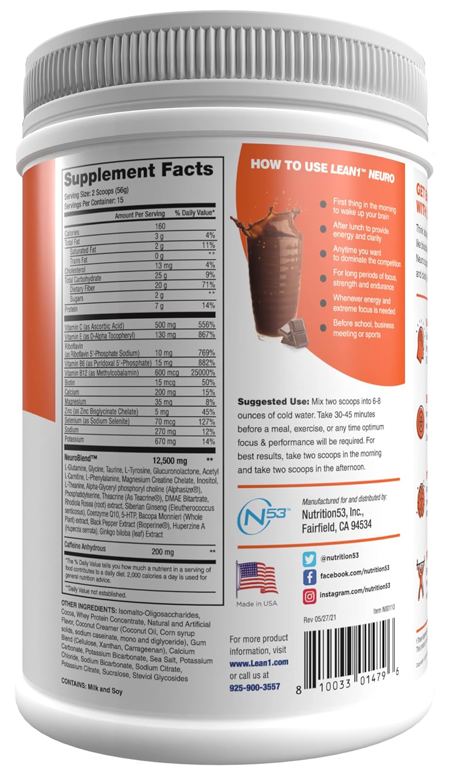 energy boosting chocolate protein supplement
