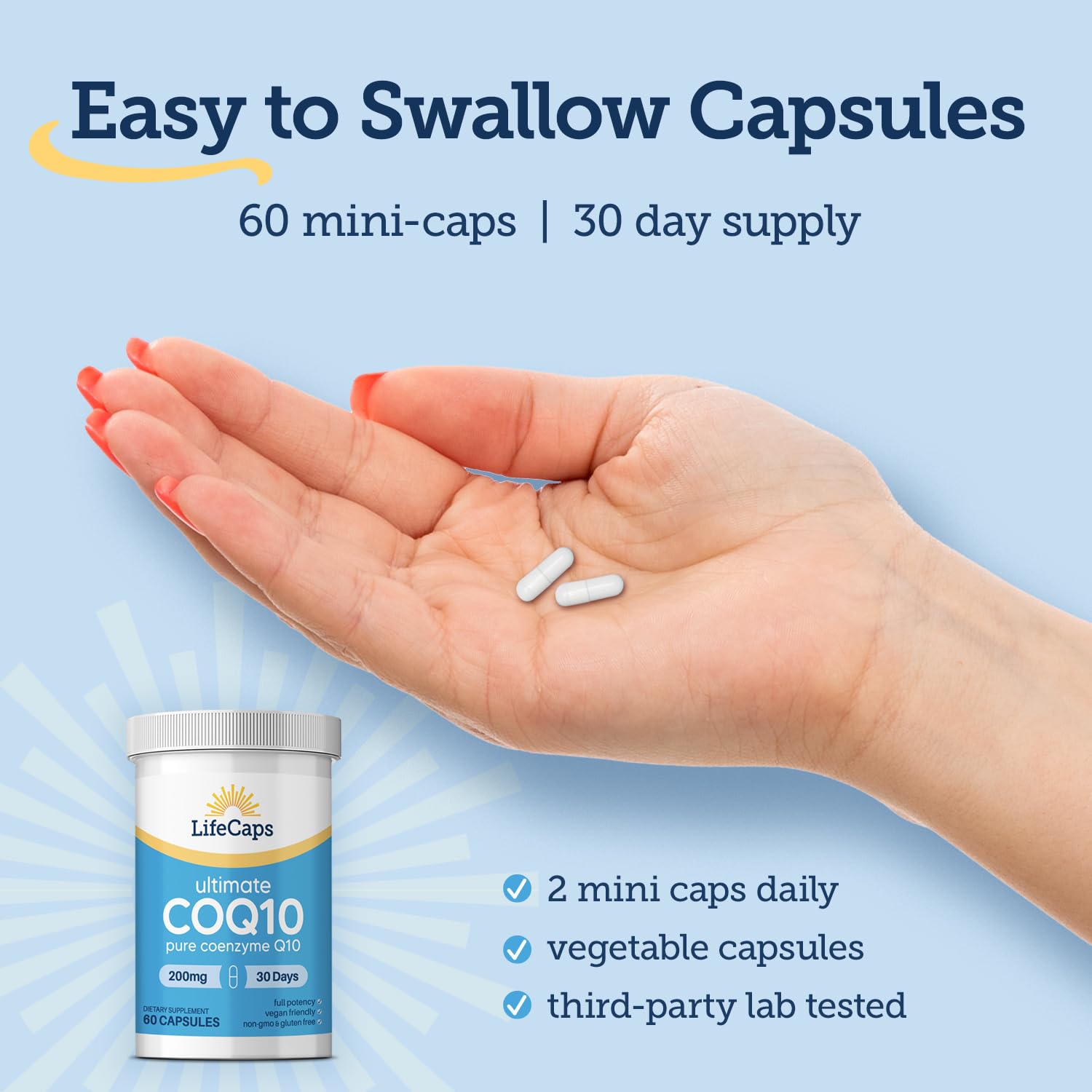 energy boosting CoQ10 capsules