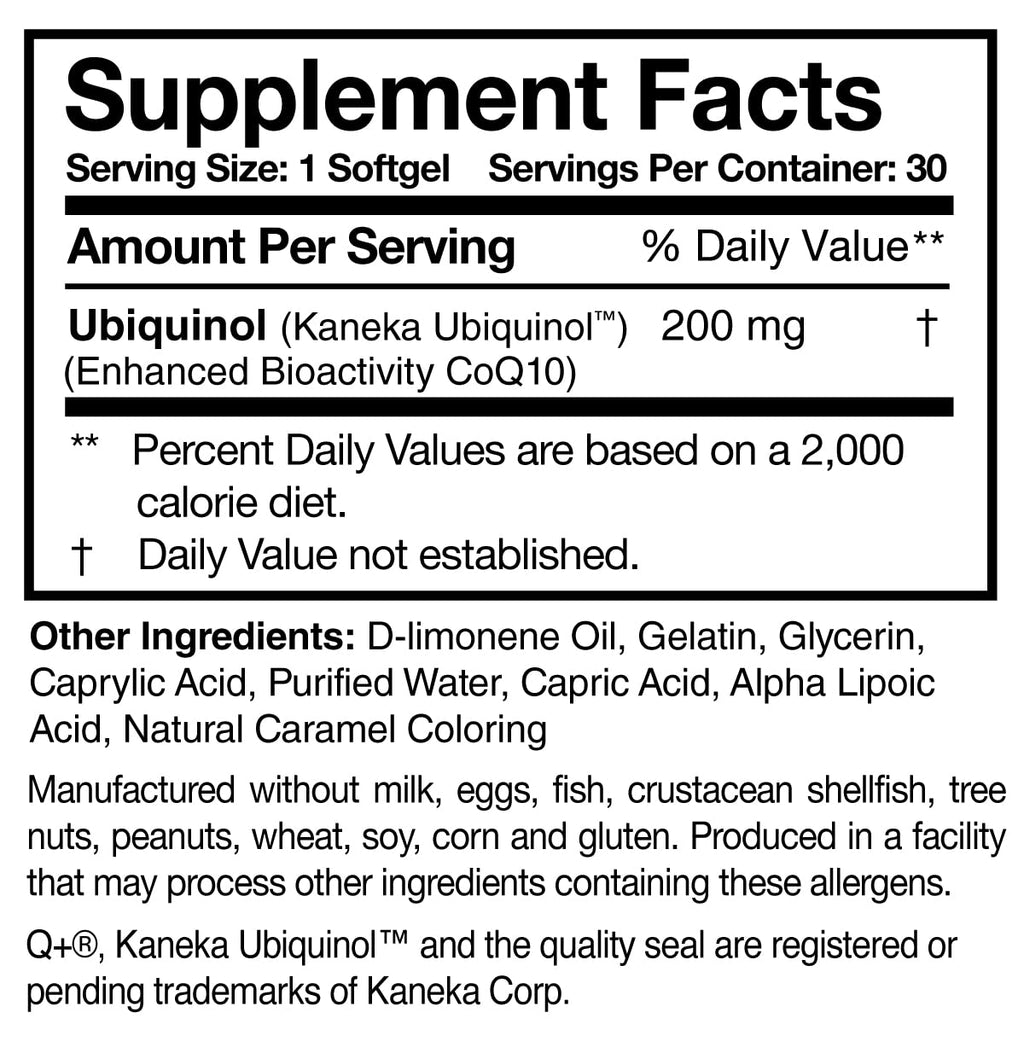 energy boosting coq10 ubiquinol formula