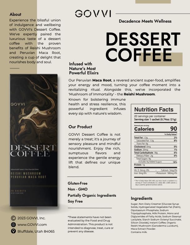 energy boosting dessert coffee blend