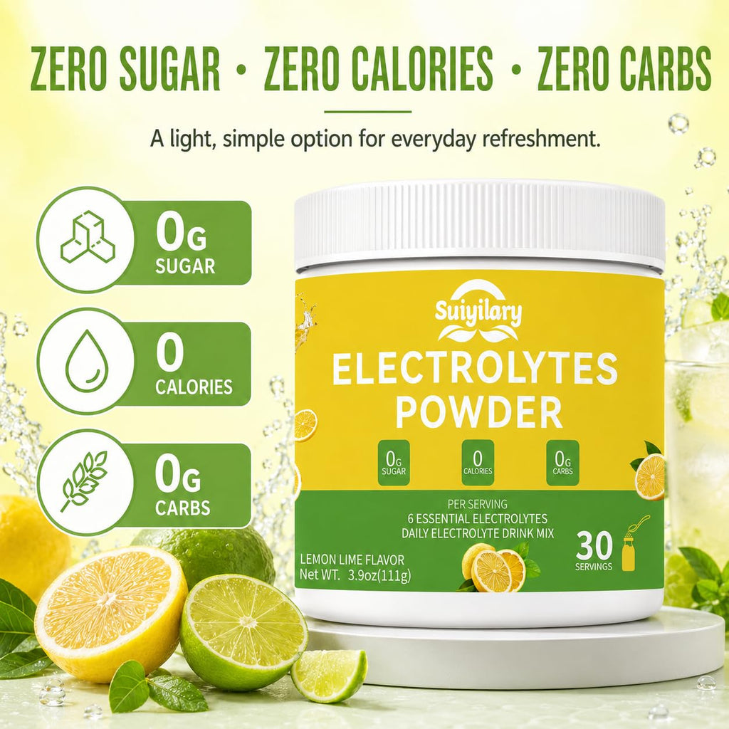 Energy-boosting electrolyte powder sachets