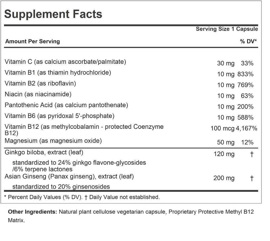 energy boosting ginkgo plus ginseng