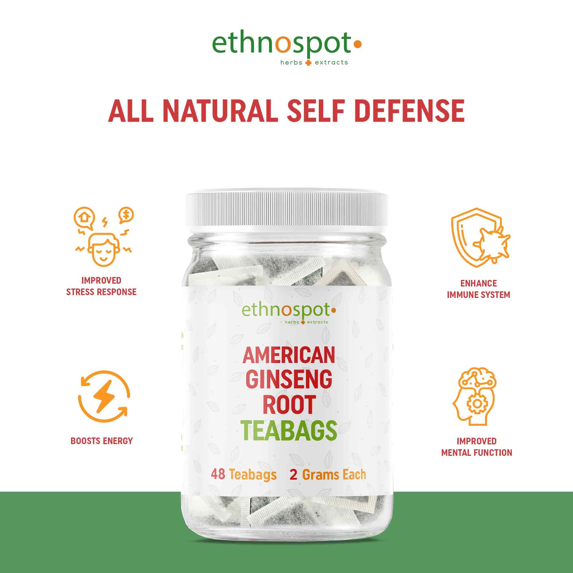 energy boosting ginseng tea bags