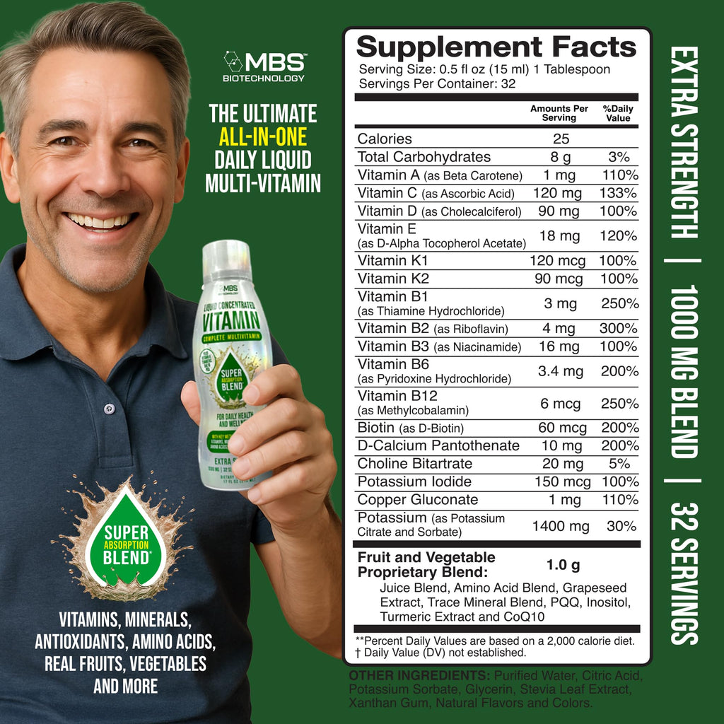 energy-boosting liquid multivitamin formula