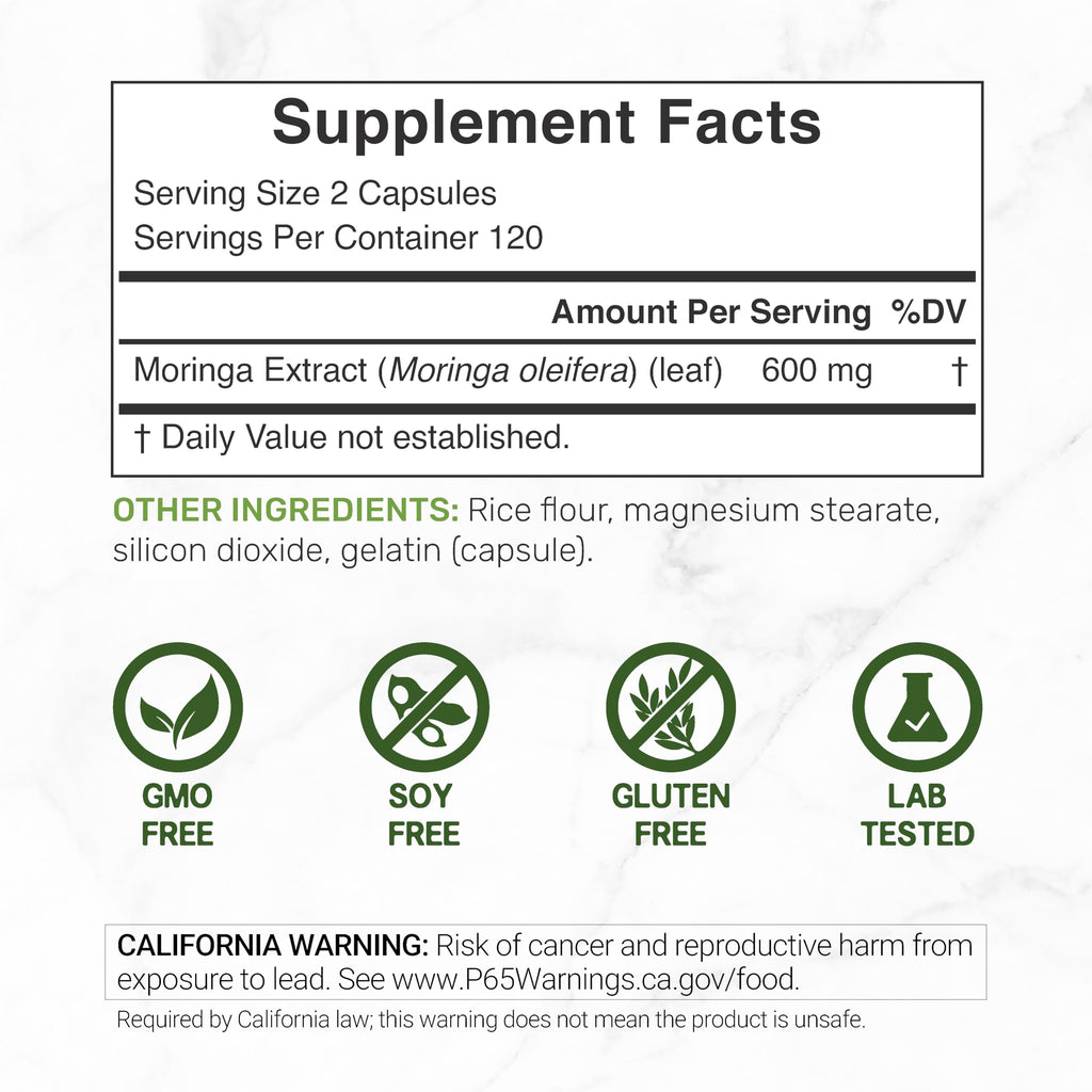 energy boosting moringa capsules