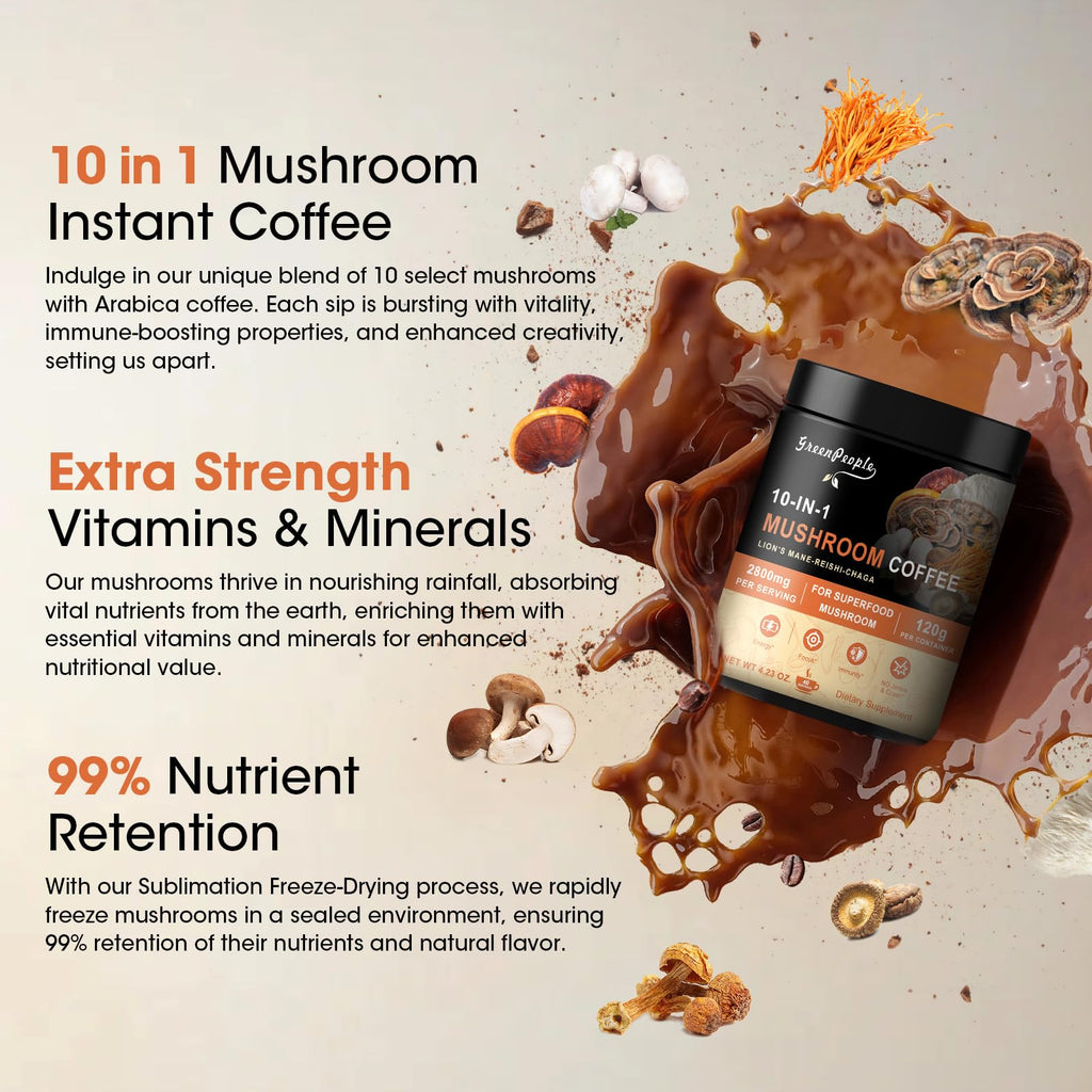 energy boosting mushroom beverage