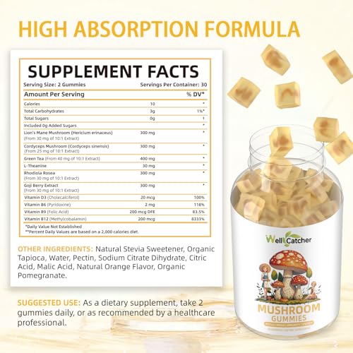 energy-boosting mushroom gummies for adults