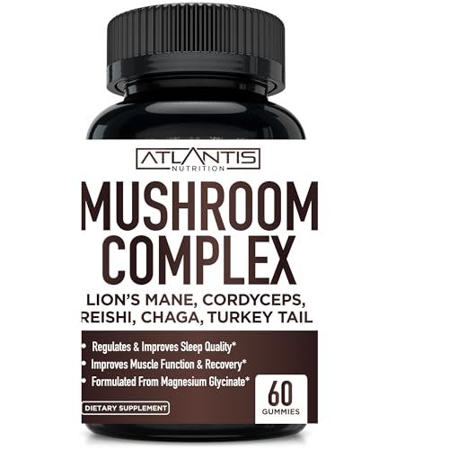 Energy-boosting mushroom gummies for focus