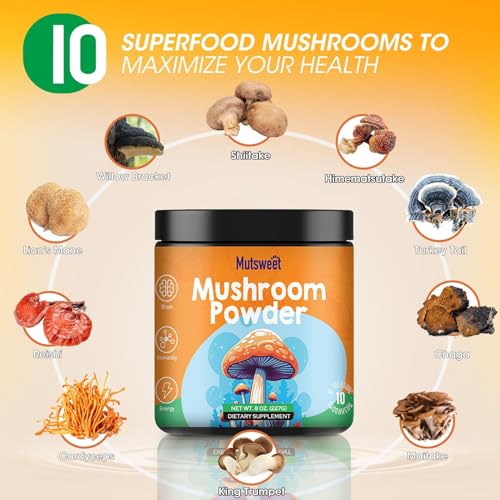 Energy-boosting mushroom powder