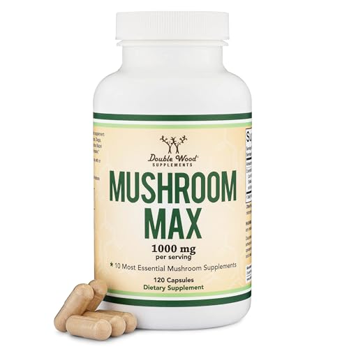 Energy-boosting mushroom supplement capsules