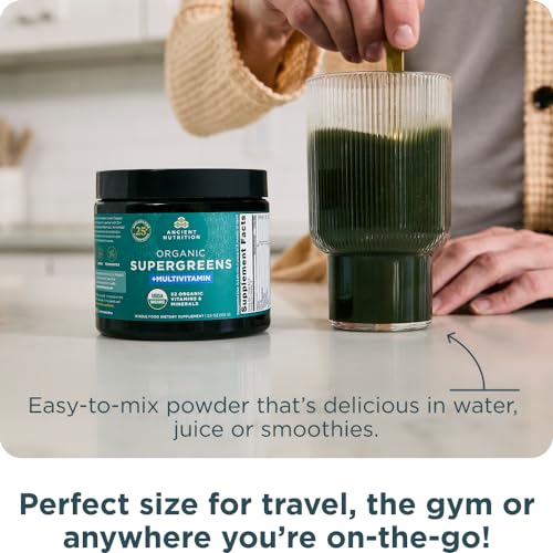 energy-boosting organic greens powder