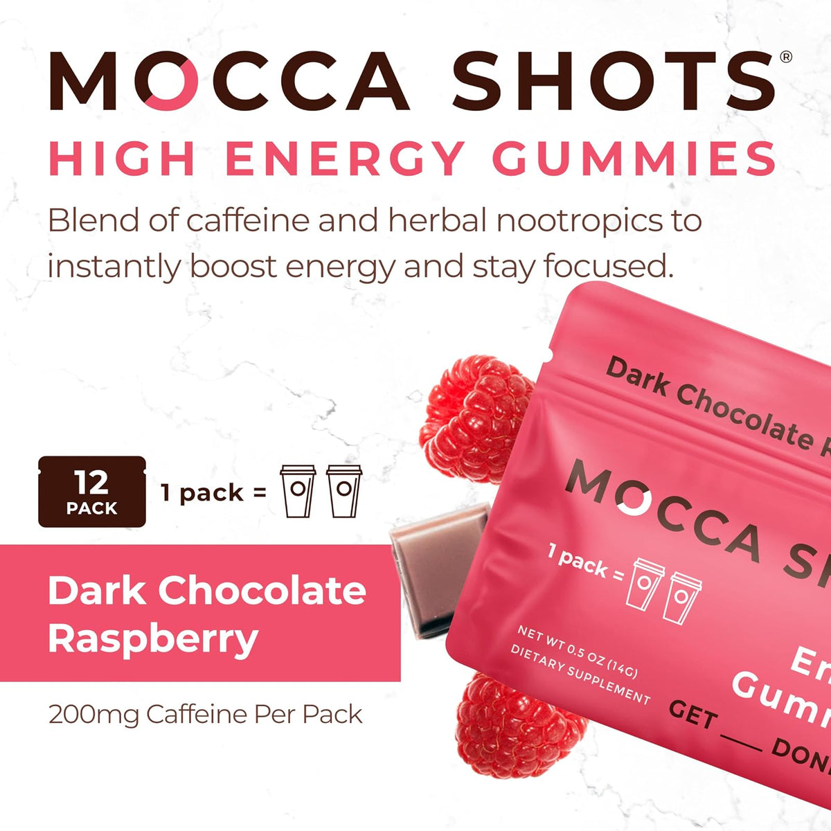 energy-boosting raspberry chocolate gummies