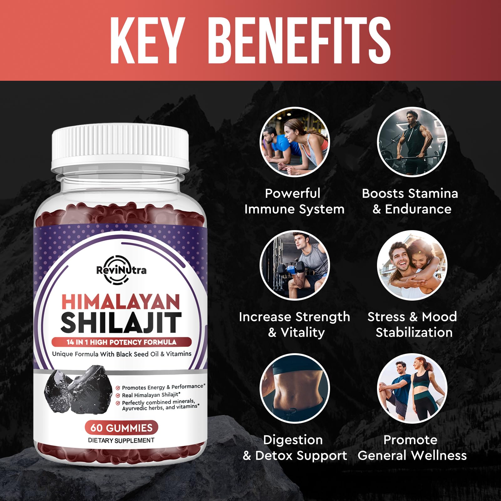 energy-boosting shilajit gummies