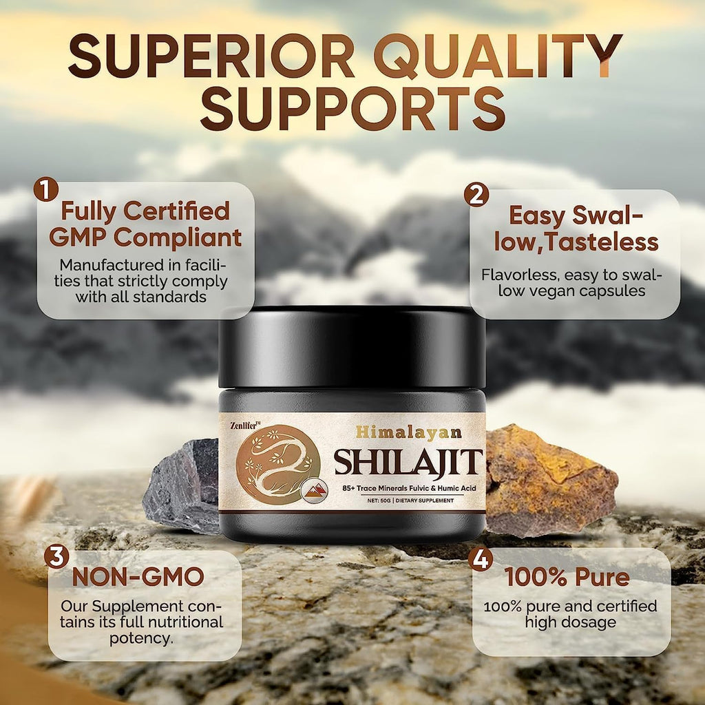 energy-boosting Shilajit resin