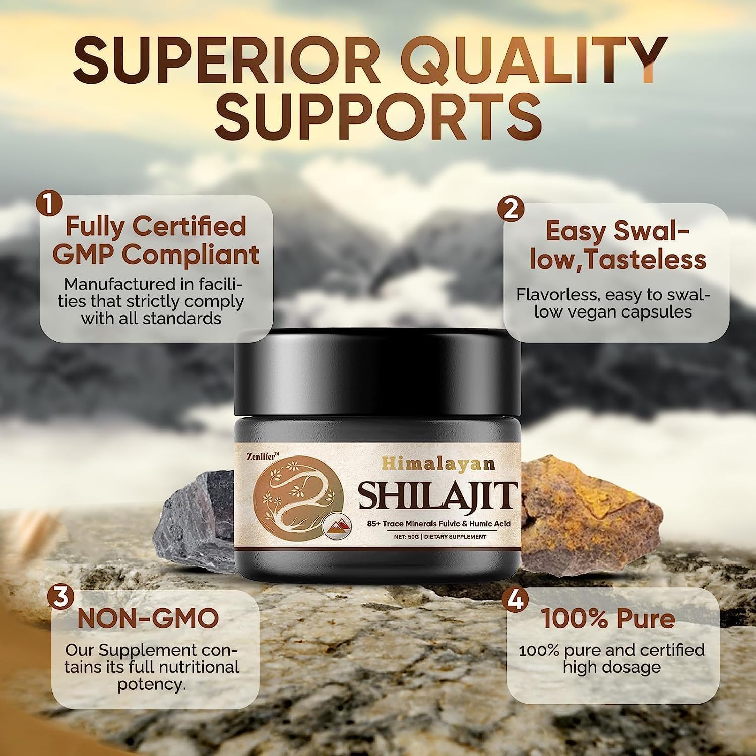 energy-boosting Shilajit resin