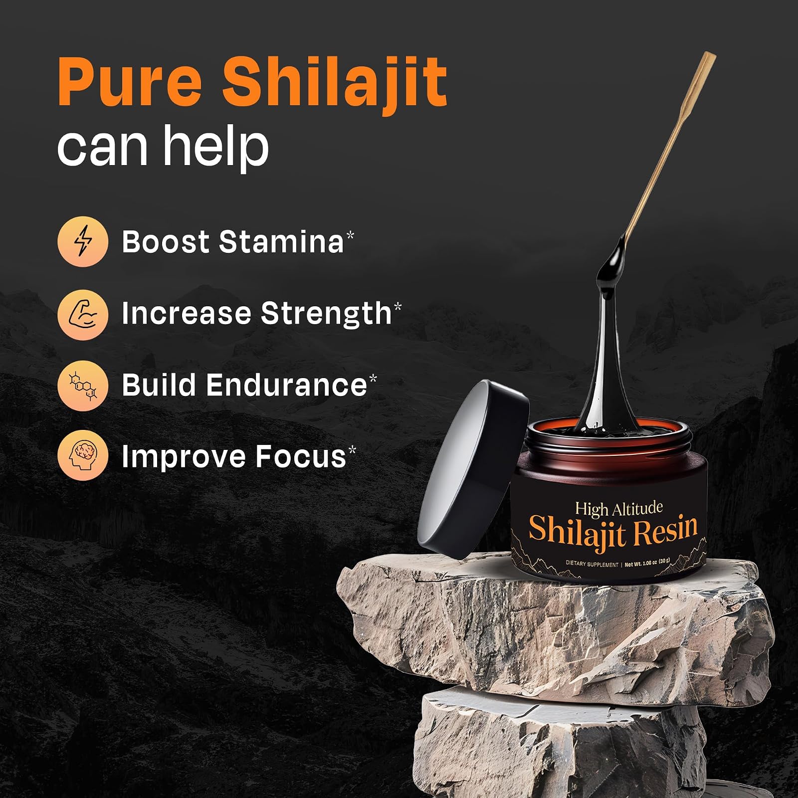 energy boosting Shilajit resin