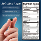 energy boosting spirulina capsules