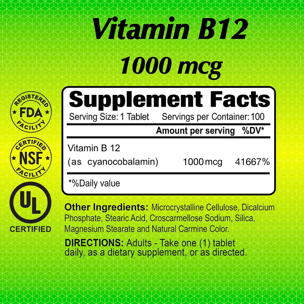 energy boosting vitamin B12 supplement