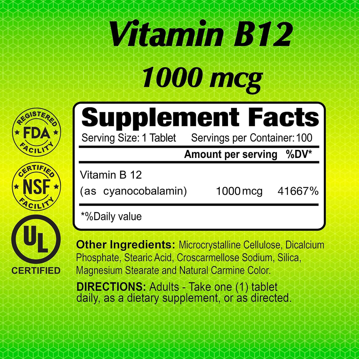 energy boosting vitamin B12 supplement
