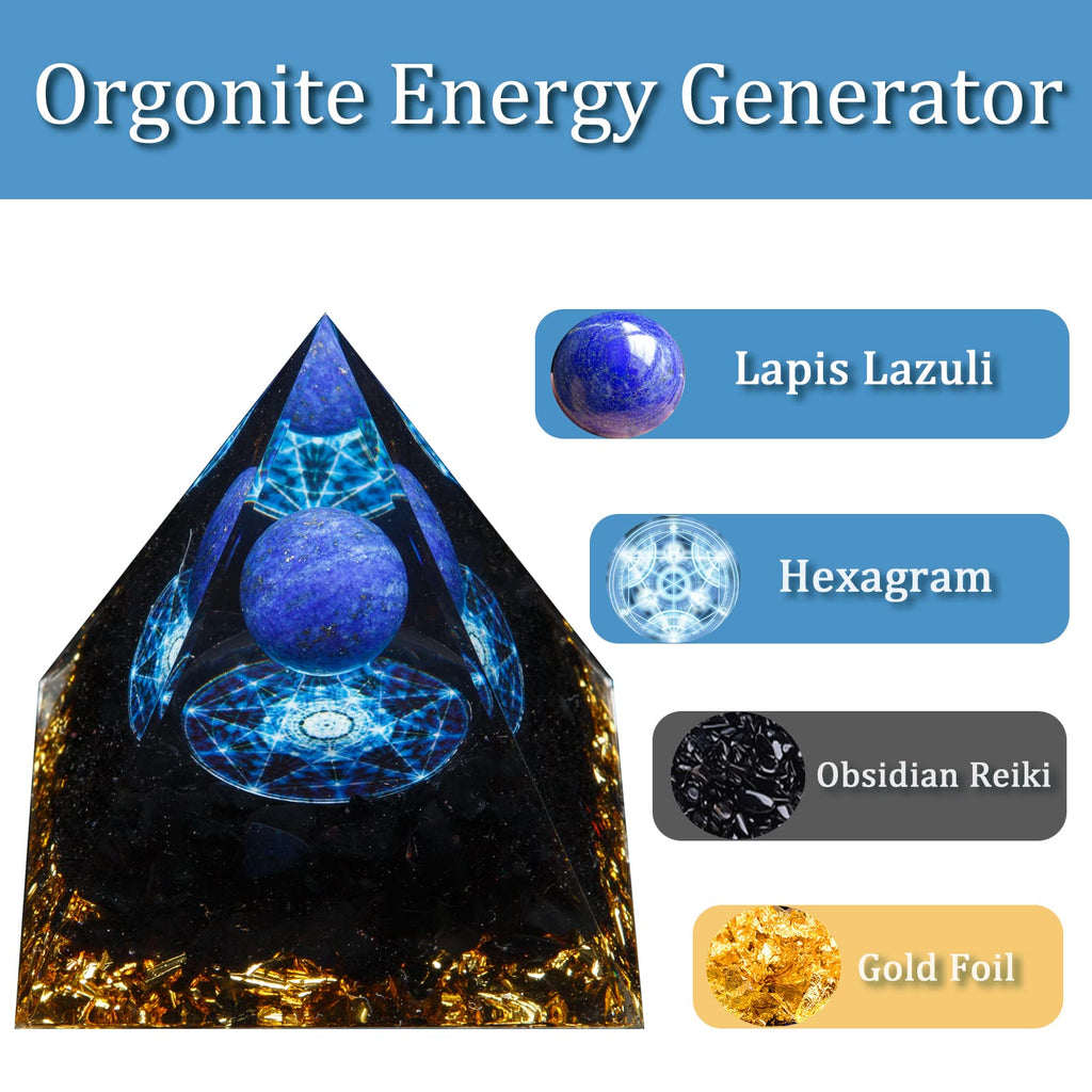 Energy generator with lapis lazuli stone
