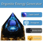 Energy generator with lapis lazuli stone