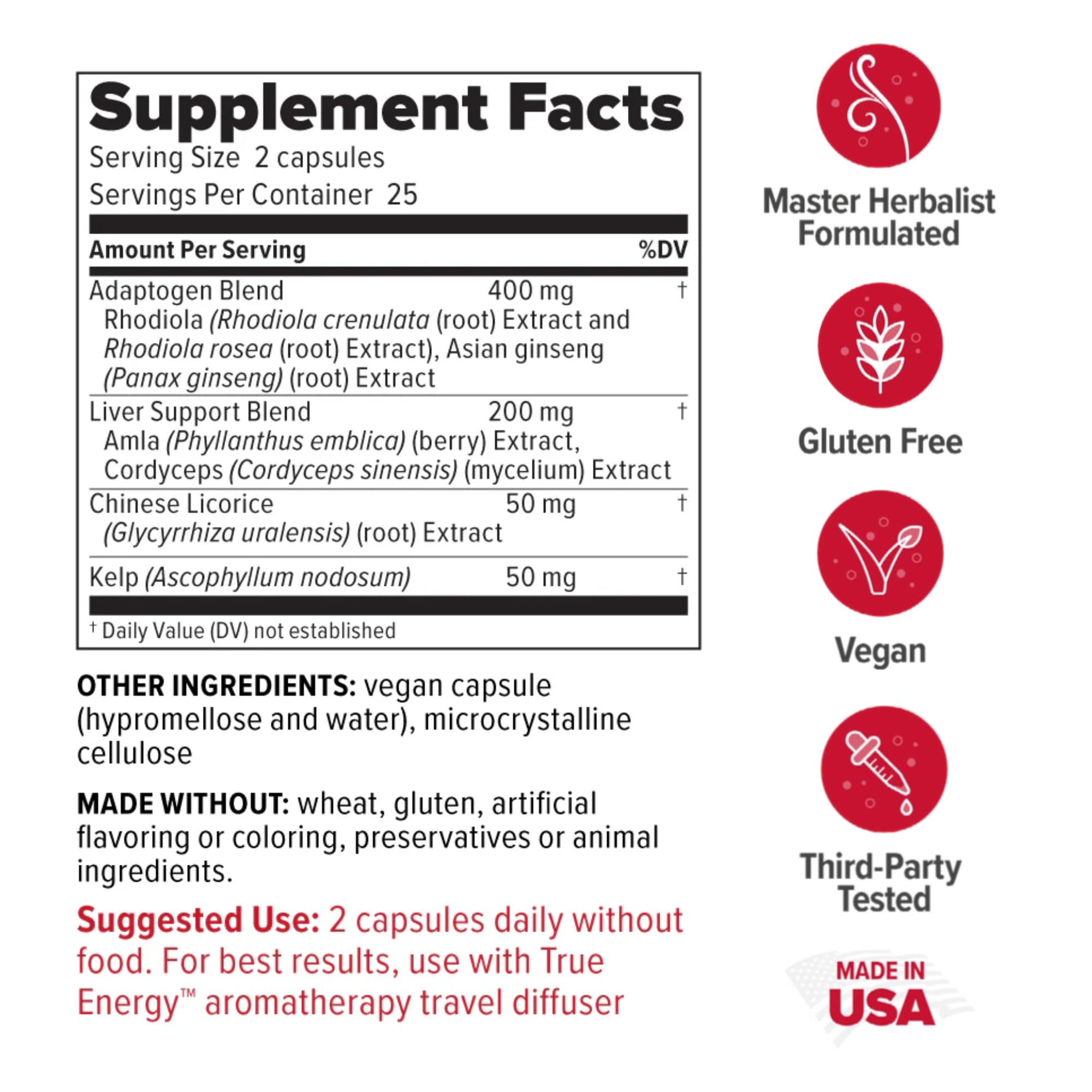 energy production support with blended vitamins