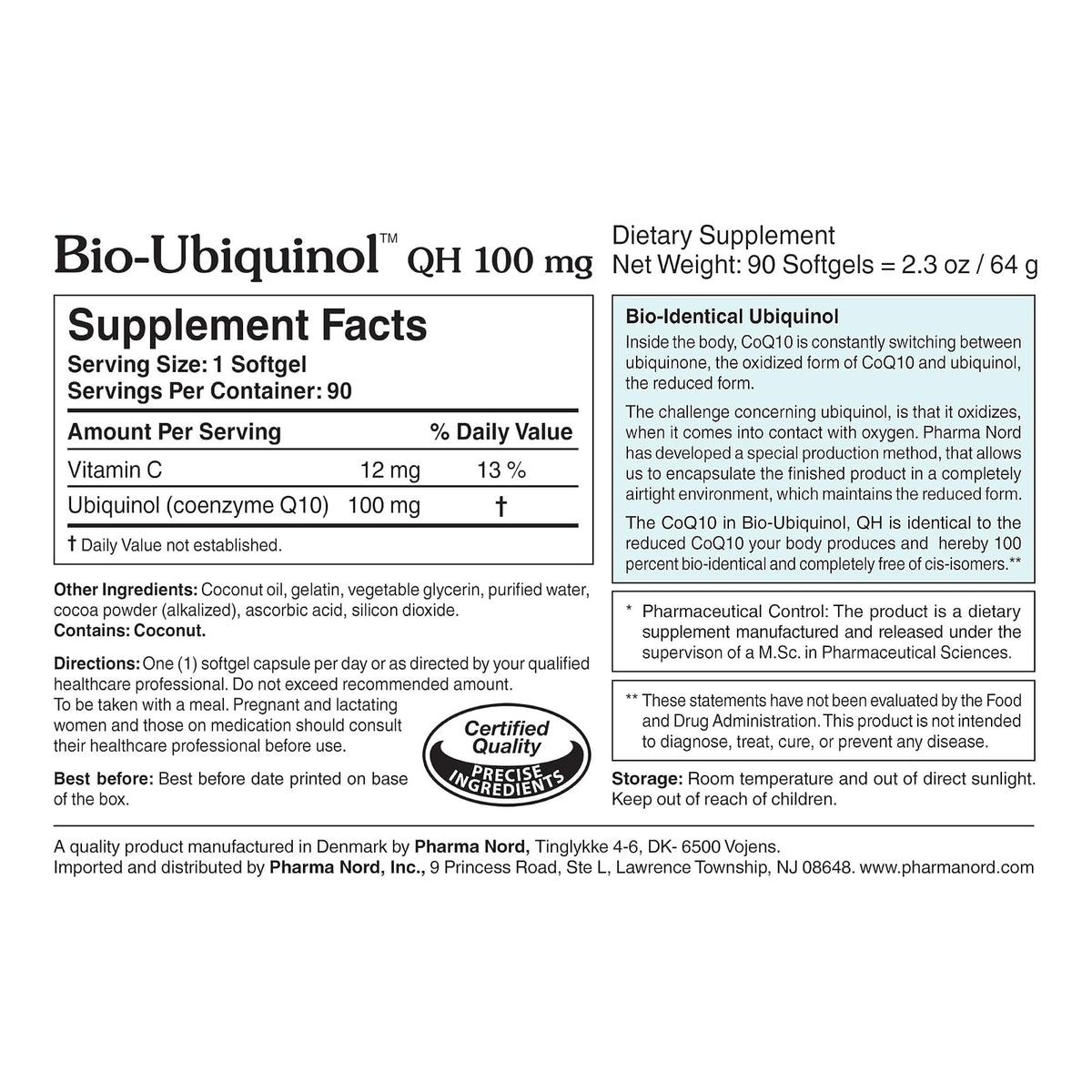 Energy production with Ubiquinol