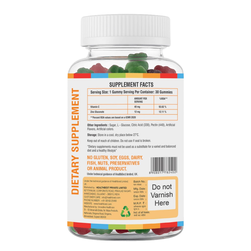 Energy support gummies for children