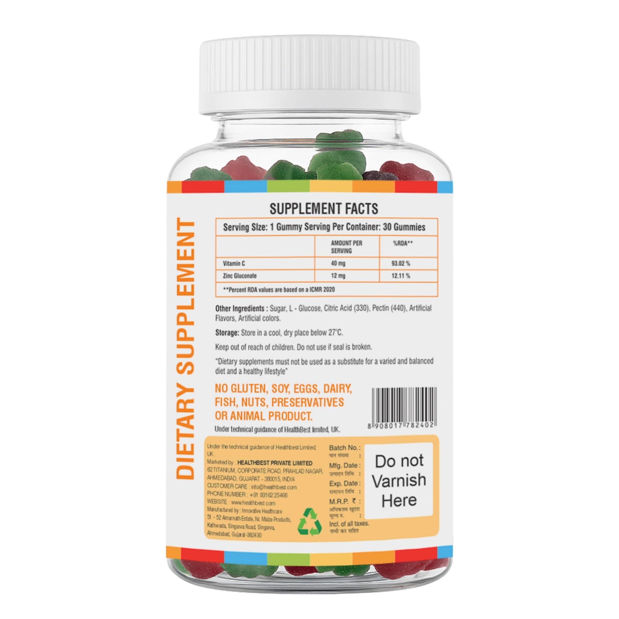 Energy support gummies for children