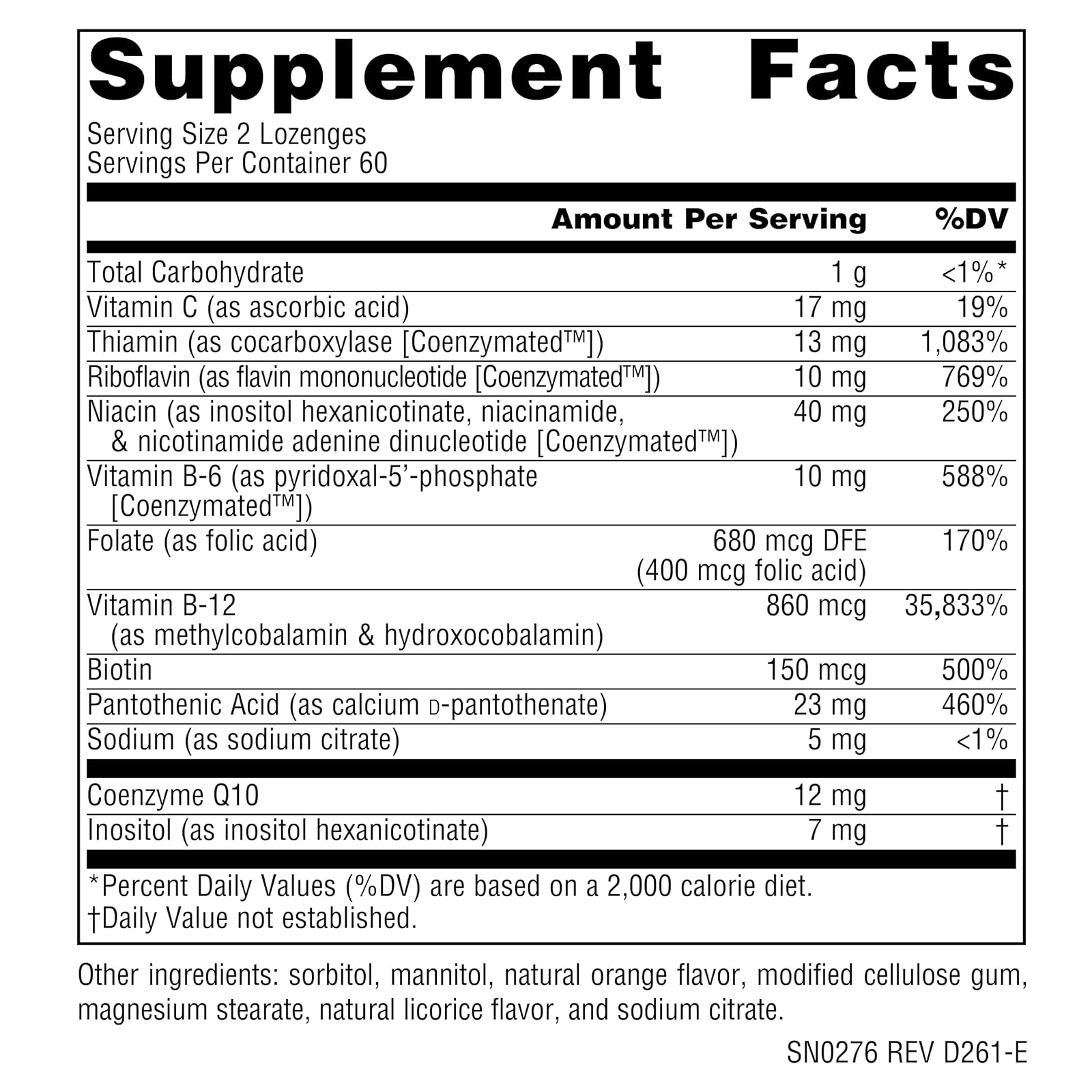 energy support vitamin b complex formula