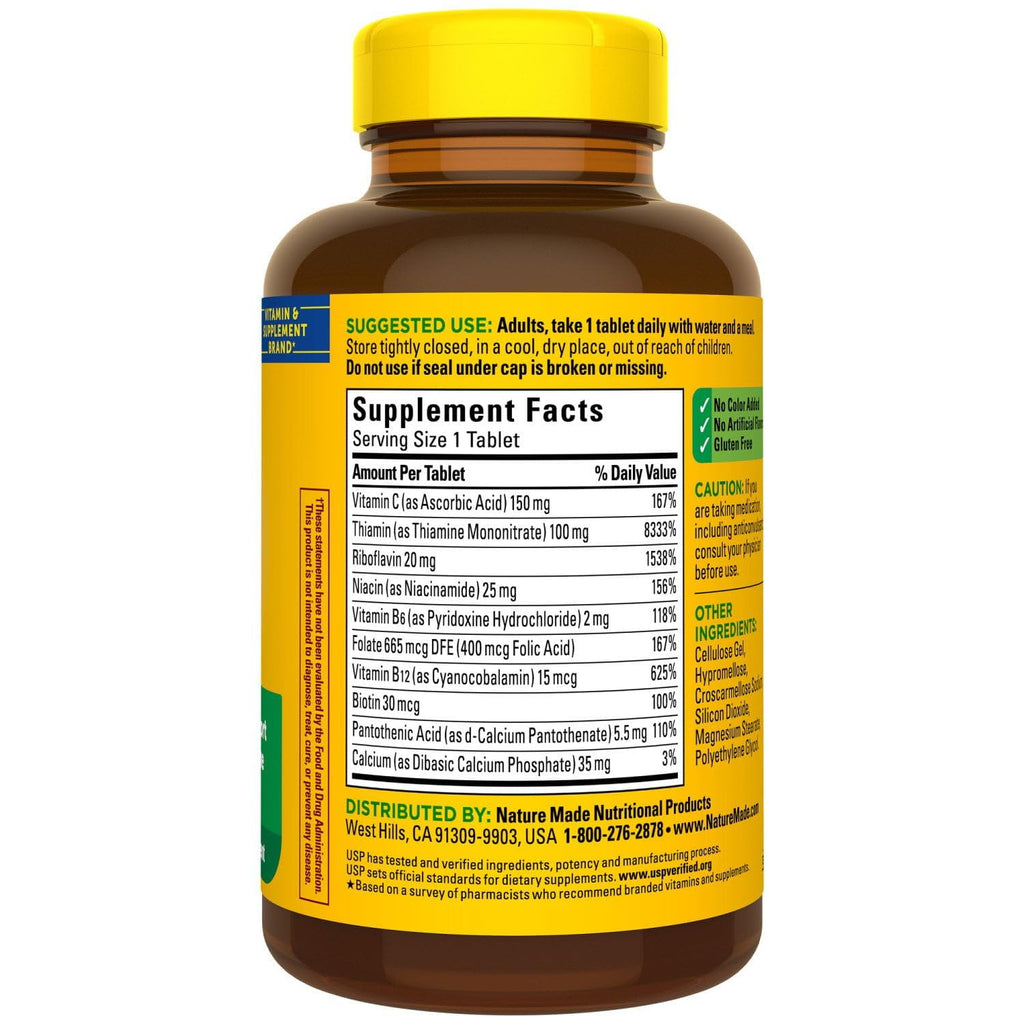 Energy support with B complex tablets
