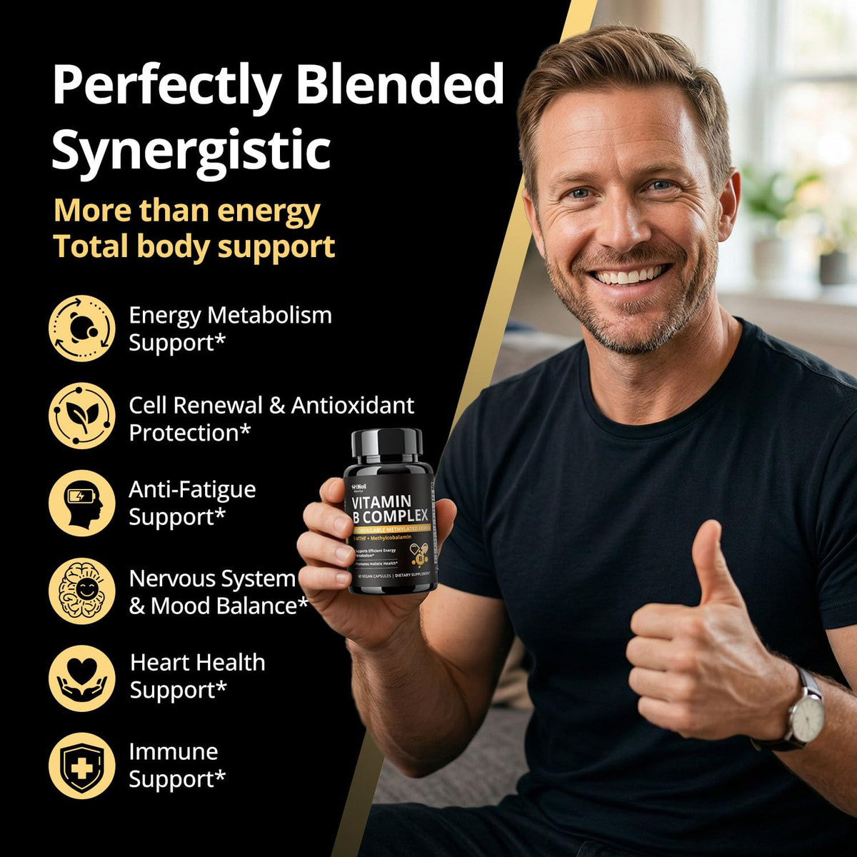 Energy support with B vitamins