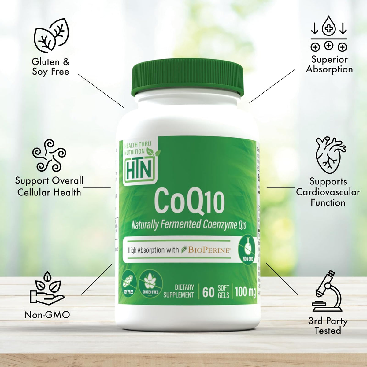 energy support with coq10 capsules