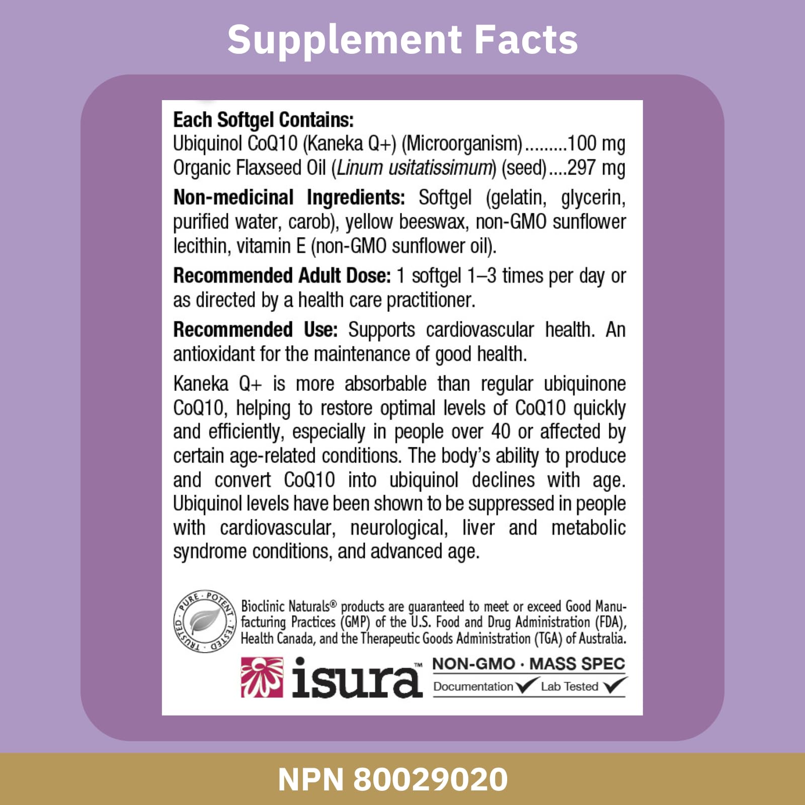 energy support with coq10 ubiquinol
