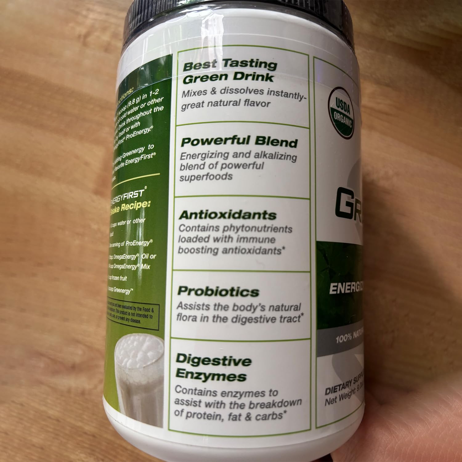 EnergyFirst Greenergy powder for healthy lifestyle