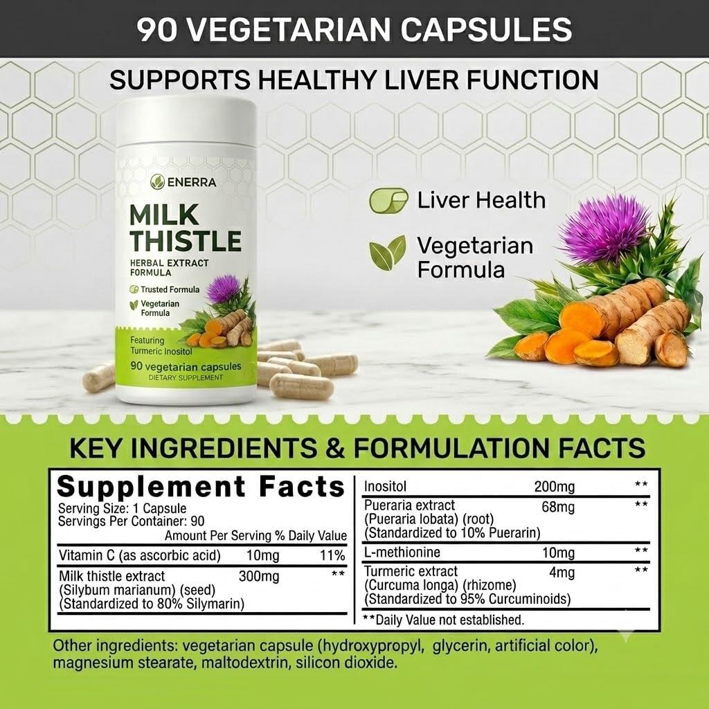Enerra Milk Thistle antioxidant benefits