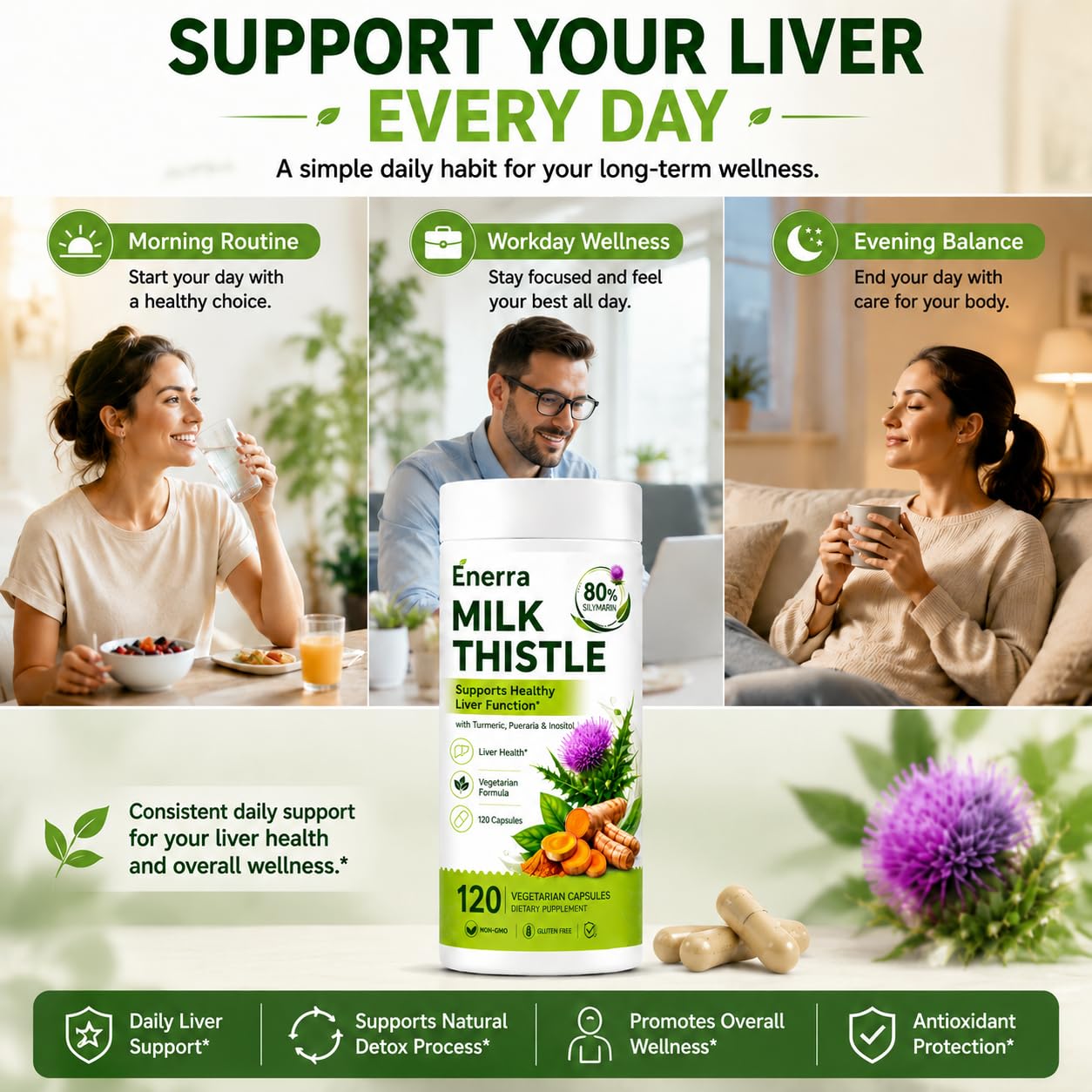 Enerra Milk Thistle antioxidant benefits