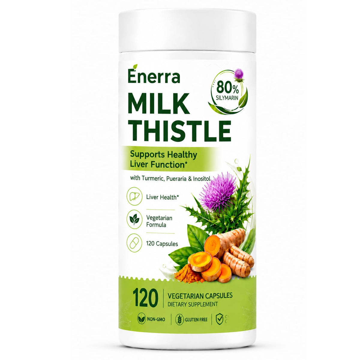 Enerra Milk Thistle liver support capsules