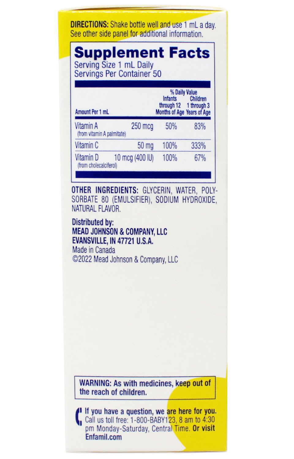Enfamil whole food multivitamin drops