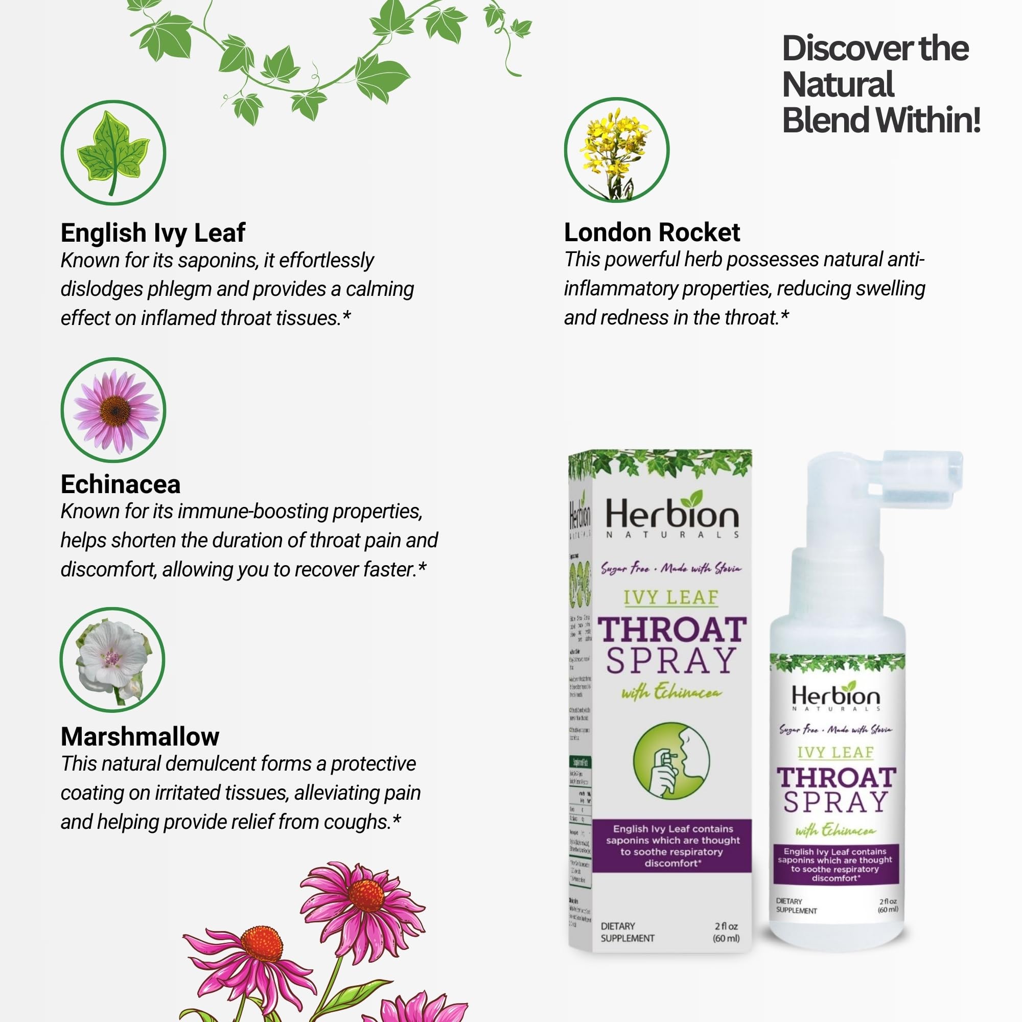 English ivy throat spray benefits
