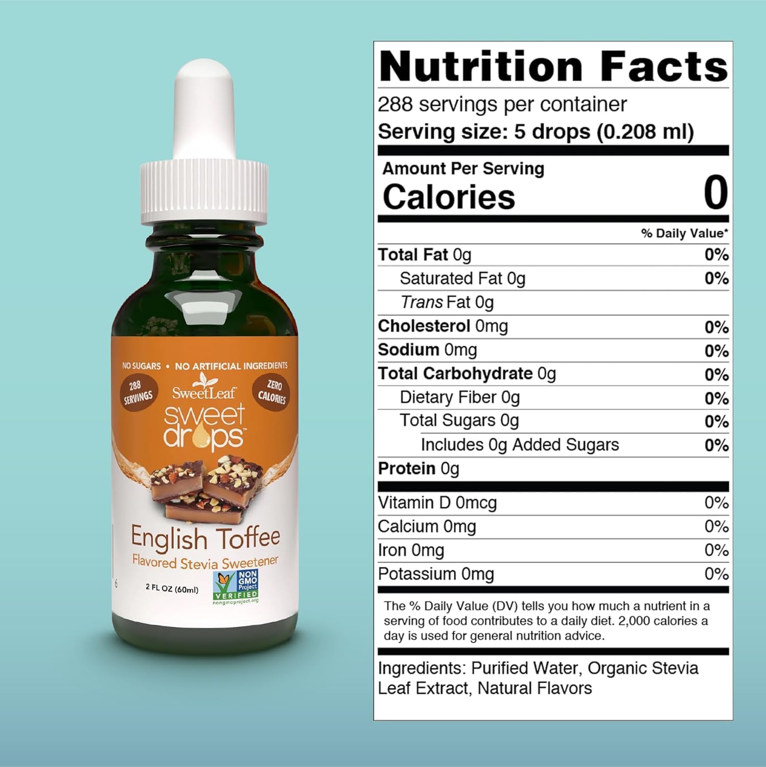 English toffee flavour stevia drops