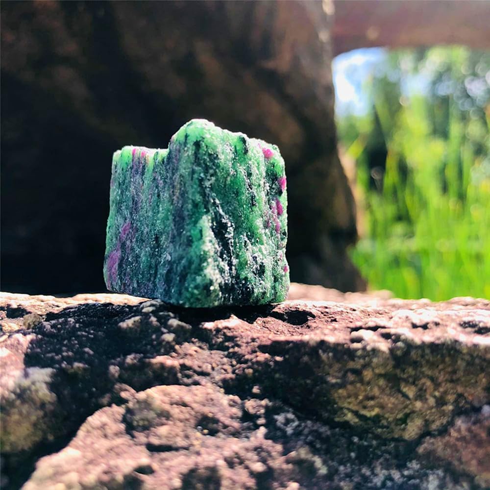 enhance beauty with raw Ruby Zoisite