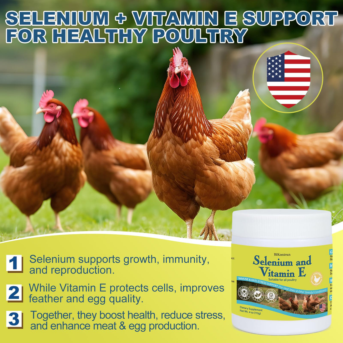 Enhance chicken immunity with Vitamin E