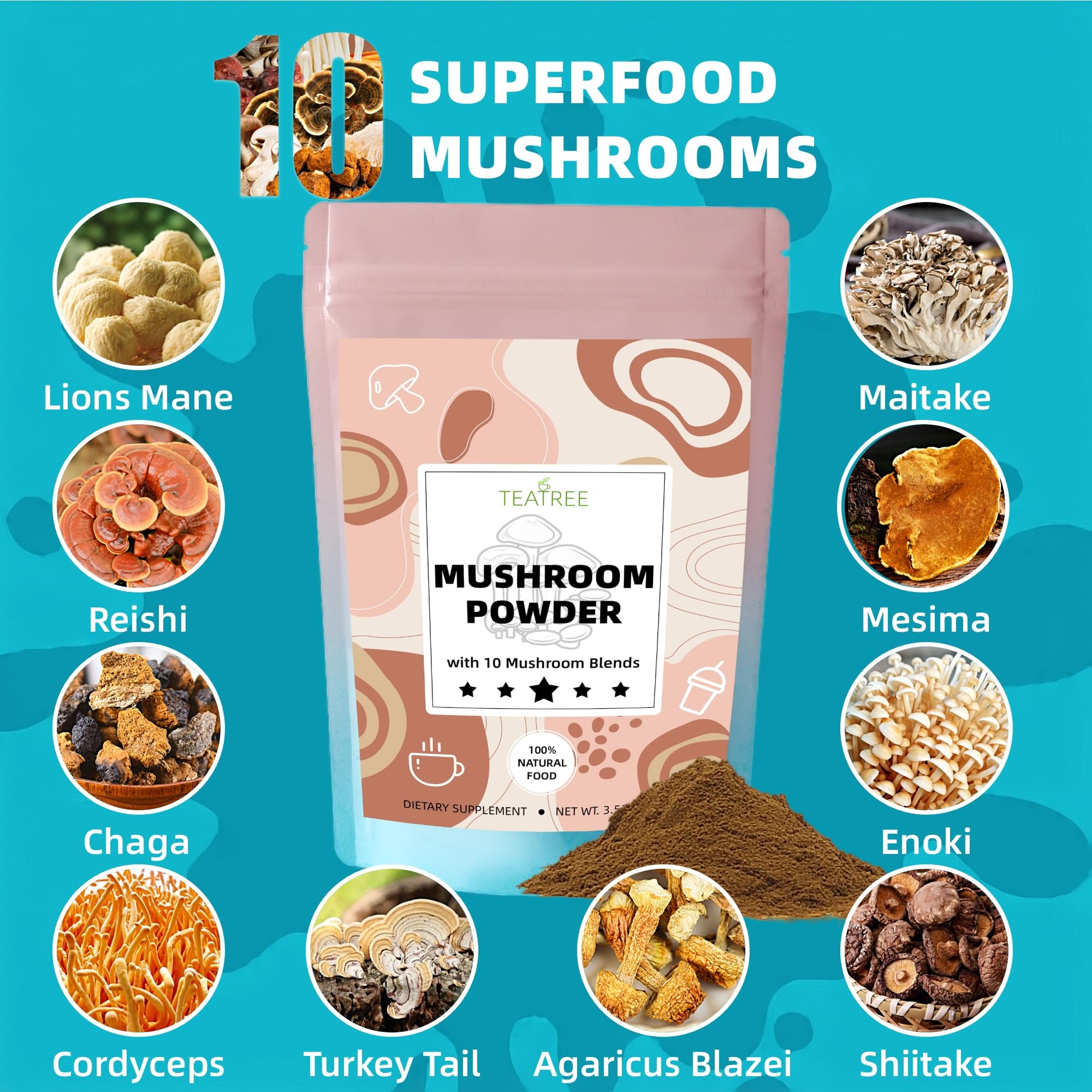 enhance coffee with mushroom powder