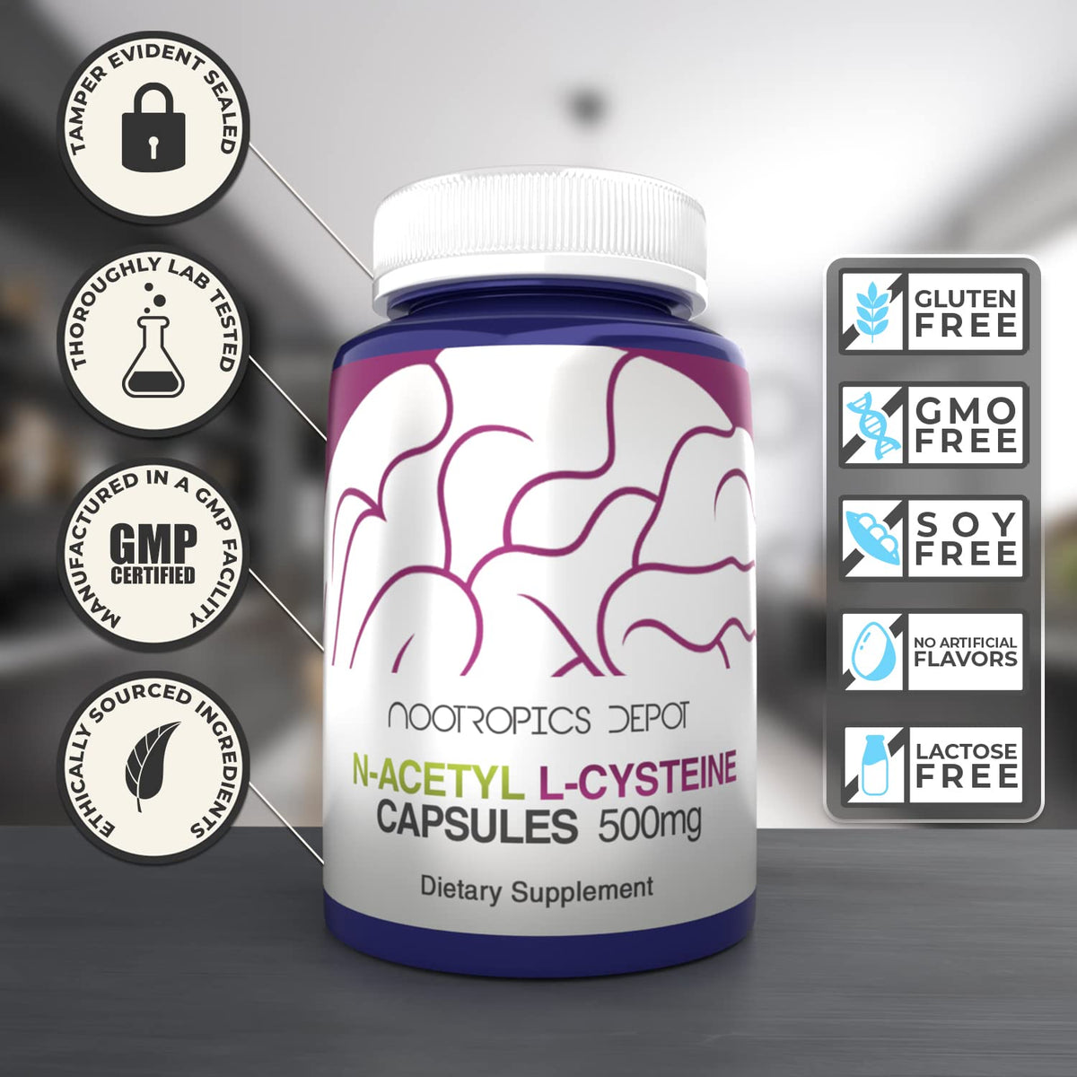 Enhance cognitive function N-Acetyl L-Cysteine